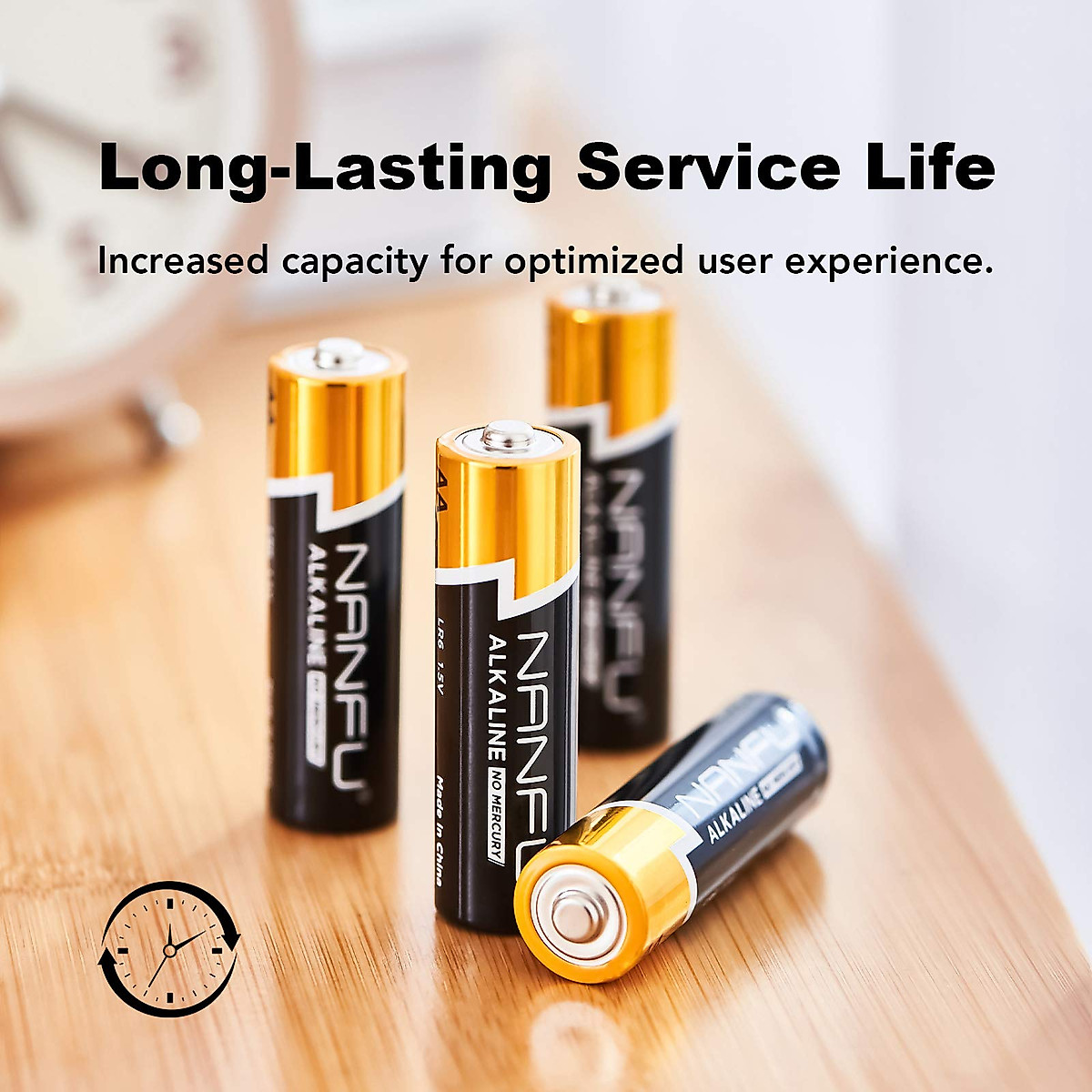 NANFU No Leakage Long Lasting AA 48 Batteries [Ultra Power] Premium LR6 Alkaline Battery 1.5v Non Rechargeable Batteries for Clocks Remotes Games Controllers Toys & Electronic Device