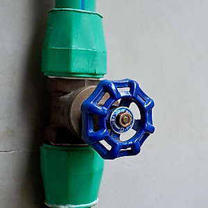 uxcell Outside Faucet Handles,2Pcs 9 x 9mm-Round Wheel Handle Water Spigot Handle Replacement for Garden, Courtyard, Bathroom (Red)