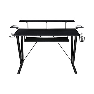 Coaster Furniture Tech Spec Cup Holder Gunmetal Gaming Desk 804436