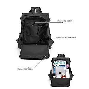 Telena Backpack Purse for Women, PU Leather Anti Theft Travel Backpack Purse Shoulder Bags with Tassel Pure Black