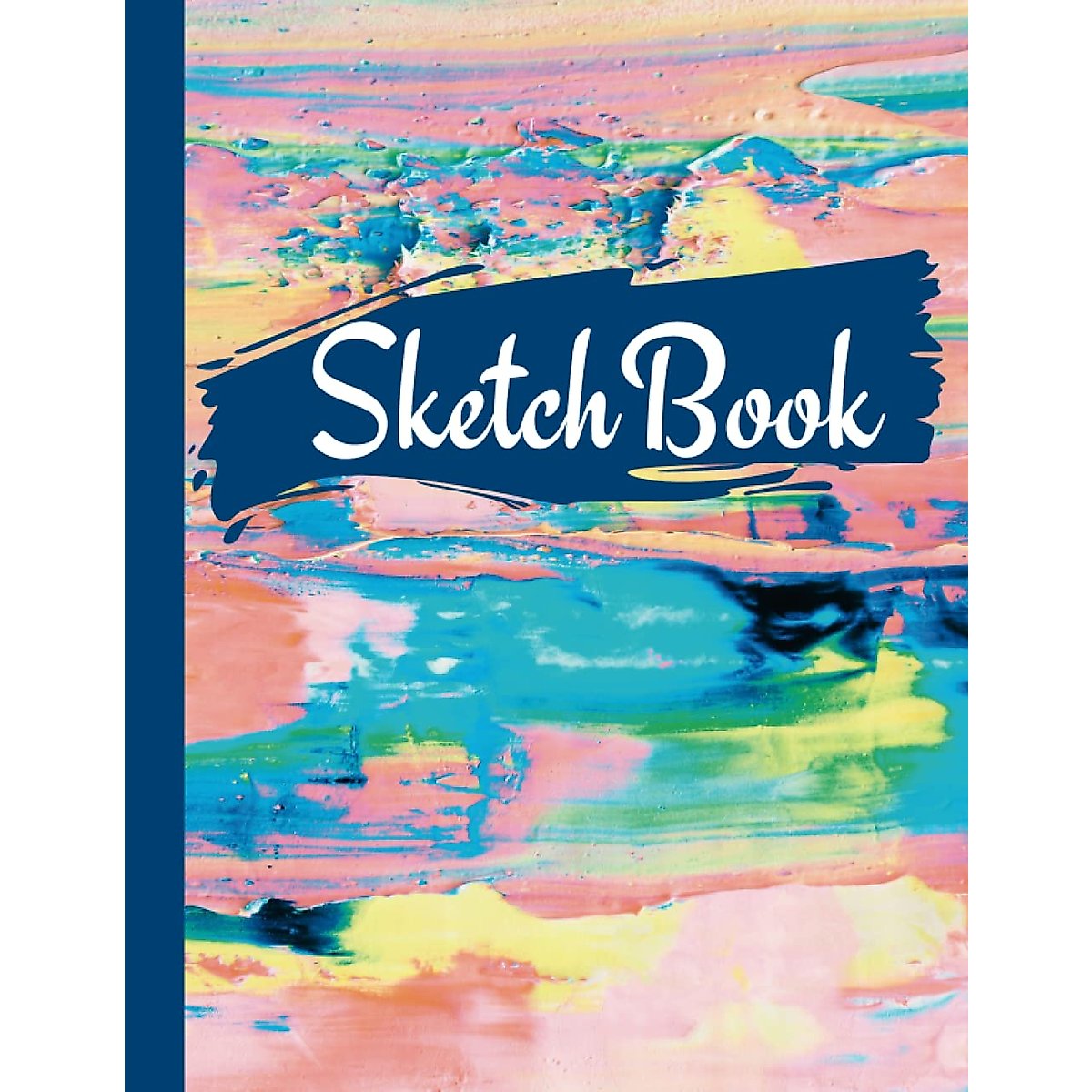 Sketch Book: Notebook For Drawing, Sketching, Doodling, & Writing with Unlined Blank White Pages And A Cute Pastel Abstract Cover Design