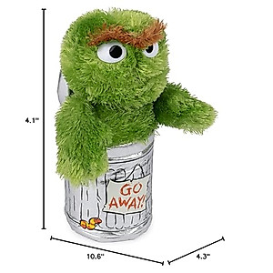 GUND Sesame Street Official Oscar The Grouch Muppet Plush, Premium Plush Toy for Ages 1 & Up, Green/Silver, 10”