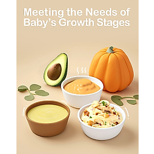 HEYVALUE Baby Food Maker, 13-in-1 Baby Food Puree Blender for Baby Food, Fruit, Vegatable, Meat, with Food Containers, Baby Food Processor Freezer Tray, Silicone Spoons, Silicone Spatula(Light Green)