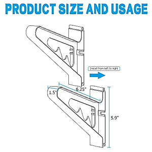 Poskad Snowboard Wall Mount Rack Display Wall Holder,Adjustable Storage Layers Space Saving Design,Home and Garage SKi Board Storage. (1 Set)