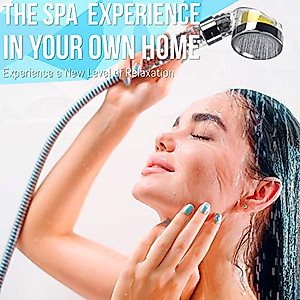 Shower Head Filter, High Output with Vitamin C Shower Head Filter for Hard Water and Chlorine Handheld Shower Head with Filter Beads Easy to Install Universal System Water Softener