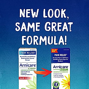 Boiron Arnicare Cream for Soothing Relief for Joint Pain, Muscle Pain, Muscle Soreness, and Swelling from Bruises or Injury - Fast Absorbing and Fragrance-Free - 4.2 oz