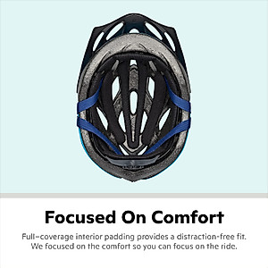 Schwinn Thrasher Kids Bike Helmet, Boys And Girls, Fits 50 - 54cm Circumference, Ages 5-8 Year Olds, Lightweight, Detachable Visor, CPSC Safety Certified, Child, Blue