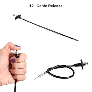 Sunset Foto 30cm / 12in Mechanical Cable Shutter Release with Bulb-Lock for Fujifilm X10 X20 X30 X100s X100t X-Pro1 X-Pro2 X-E1 X-E2 Leica M6 M7 M8 Nikon Df F4 FM2 F3 FE FM3a F80 Threaded Release