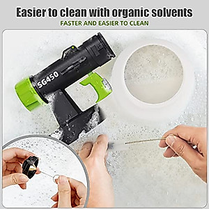 Huepar Tools SG450 Paint Sprayer, HVLP Electric Spray Gun (800ml/3 Metal Nozzles/3 Patterns), Easy Spraying and Cleaning, for Home Interior and Exterior Walls, Ceiling, Cabinet, Fence, Chair
