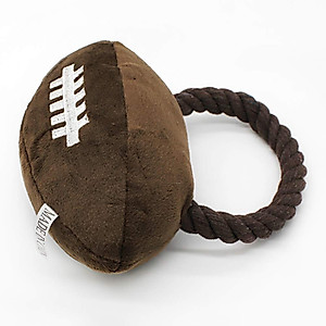 SONGBIRDTH Pet Chew Toy - Pet Dog Cats Puppy Cotton Rope Basketball Football Plush Doll Chew Squeaky Toy for Small and Medium Dog Rugby*