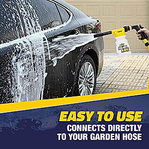 Foam King™ Foam Gun Car Wash + Microfiber Wash Mitt + Detailing Towel - Connects to Garden Hose - Ultimate Scratch Free Cleaning - Snow Foam Blaster Foam Cannon Car Washing Kit
