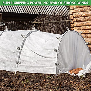 Mimorou Pcs 2 Inch Garden Clips Stainless Steel Greenhouse Clamps Silver Shade Cloth Clips Heavy Duty Greenhouse Clips Grip Shade Cloth Plant Protection Bag on Garden Hoops or Greenhouse Frame