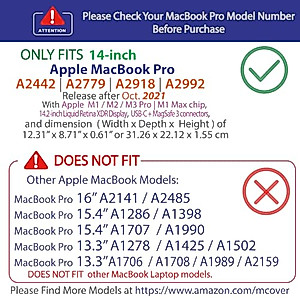 mCover Case Compatible ONLY for 2021~2023 14.2” MacBook Pro A2442 Laptop Computer (with M1 | M2 Pro/Max Chip, Liquid Retina XDR Display, MagSafe3 + HDMI connectors) - Orange