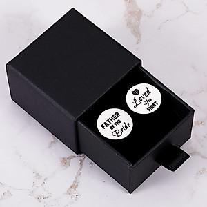 Father of the Bride Gifts from Daughter Wedding Cufflinks Gifts for Father of the Bride Men Father’s Day Gifts for Dad Daddy Birthday Christmas Valentine’s Day Cuff Link Gifts for Father Papa Him