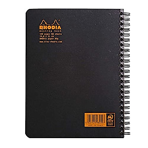 Rhodia Efficient Meeting Notebook, Black 8.25" x 6.25"