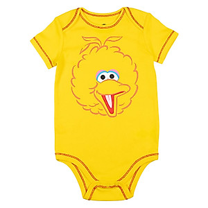 Sesame Street Elmo Cookie Monster Oscar the Grouch Big Bird Infant Baby Boys 5 Pack Bodysuits White 12 Months