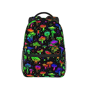 ASYG Mushroom Backpack Plant Laptop Backpack Cute Tablet Travel Picnic Bag Mushroom Backpack Bag