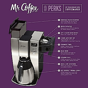 Mr. Coffee BVMC-PSTX95 10-Cup Optimal Brew Thermal Coffee Maker, Stainless Steel