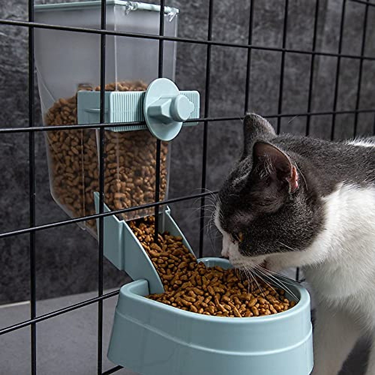 WUIUN Rabbit Water Feeder, Pet Cage Suspended Water Dispenser, Hanging Automatic Small Animal Water Bottle Bowl for Bunny Cat(2pcs,Purple)