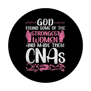 CNA Nurse Certified Nursing Assistant Female Girl God Found PopSockets Standard PopGrip