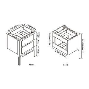 Dowell 023 01 LED 24&30" Water Proof Bathroom Vanity&Resin Sink Set 18" D (30")