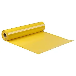 MECCANIXITY Heat Transfer Vinyl Rolls, 12" x 35 Feet HTV Vinyl, Yellow HTV Vinyl Iron on Vinyl Heat Vinyl Design for Shirts, Pillows, Hand Bags, Hats