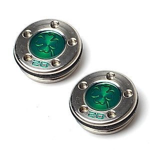 COOLSKY 2PCS Golf Club Putter Weights 20g Compatible with Select Newport GoLo Futura Newport Series Putters (Green Shamrock Clover Pattern)