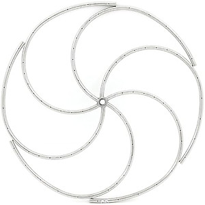 Firenado 30-Inch Natural Gas Spiral Ring Burner - Stainless Steel