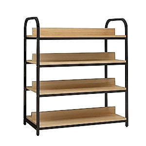 zktoermn Commercial-Grade Shelving Unit, Supermarket Shelf Metal Shelves Utility Rack Single and Double-Sided Center Island Cabinet for Kitchen Garage Organizer (Color : Black, Size : 130x120x60cm)