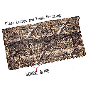 AUSCAMOTEK 300D Camo Net Camouflage Netting Blinds Material for Hunting Accessories Ground Portable Blind Tree Stand Chair Brown 5x10 Feet