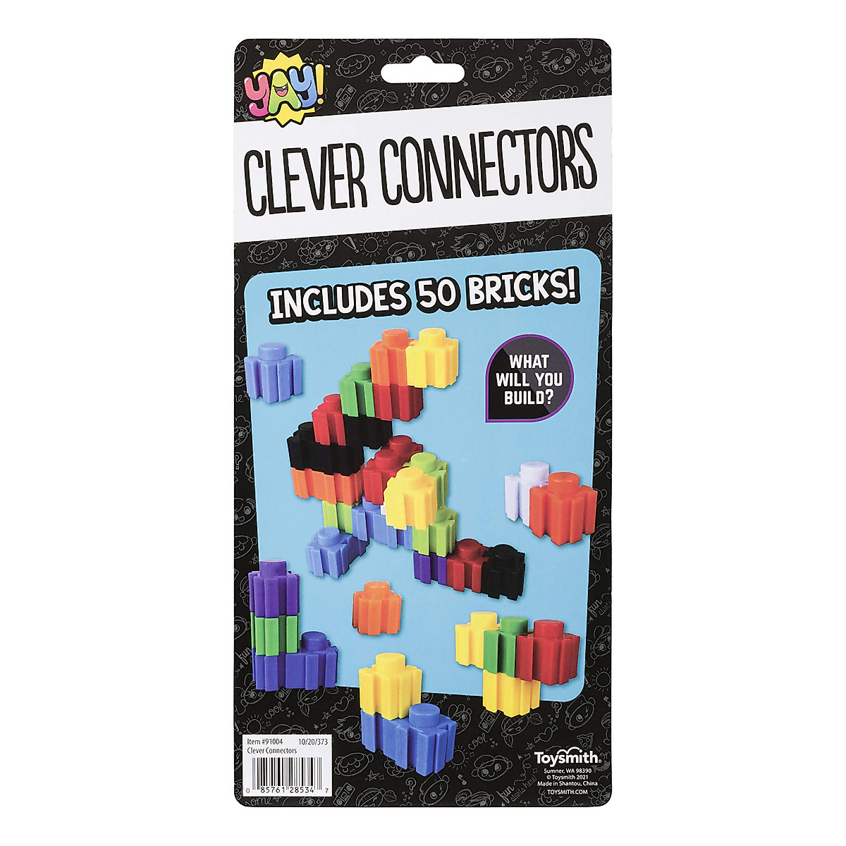 Toysmith Clever Connecters Building Blocks, Includes 50 Bricks