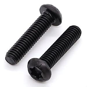 Glvaner M6-1.0 x 30mm (25 pcs) Button Head Torx Drive Machine Screws, 10.9 Grade Alloy Steel, Black Oxide Finish, Full Thread Coverage