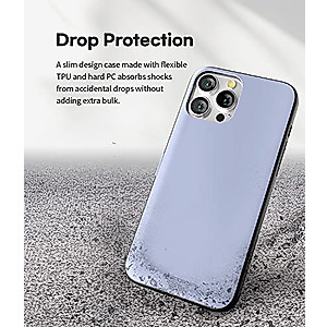 GOOSPERY Magnetic Door Bumper Compatible with iPhone 13 Pro Case, Card Holder Wallet Case, Easy Magnet Auto Closing Protective Dual Layer Sturdy Phone Back Cover - Lilac Purple