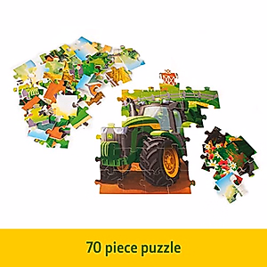 John Deere Farm Kids Puzzle - Kids and Toddler Puzzle with Large Durable Pieces - Toddler Learning Toys for Early Childhood Development - Kids Puzzles - 70 Piece - Puzzle for Kids Ages 4 and Up