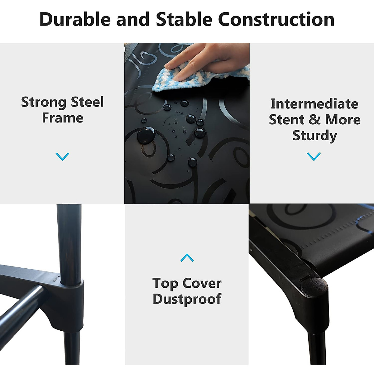 GREATSK 9 Tiers Shoe Rack 20-25 Pairs Sturdy Shoe Shelf, with Side Hooks, Shoe Rack for Entryway, Free Standing Shoe Racks, Metal Shoe Rack, Show Rack, Shoe Organizer, Shoe Rack for Closet