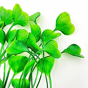Jongdari Large Aquarium Plants, 2 Pcs Artificial Plastic Fish Tank Plants Decoration Ornament(15.75 Inches high)