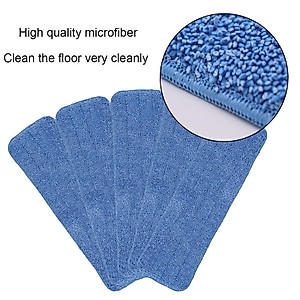 Generic 10 Pack 18 Inch Spray Mop Replacement Heads for Wet/Dry Mops, Reusable Microfiber Mop Pads Compatible with Bona Floor Care System - Blue