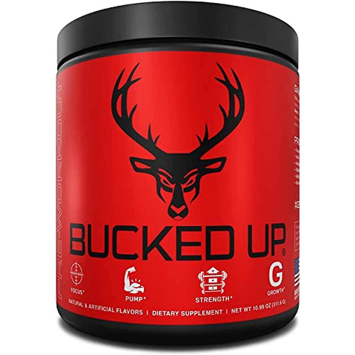 Bucked Up Pre Workout 6 Grams Citrulline, 2 Grams Beta Alanine, and 3 Other Registered trademarked Ingredients (Grape)