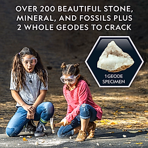 NATIONAL GEOGRAPHIC Geology Bundle – Including Rock Collection Box for Kids, Crystal Growing Kit, and Gemstone Dig Kit, Real Gemstones and Crystals, Science Kit for Boys and Girls (Amazon Exclusive)