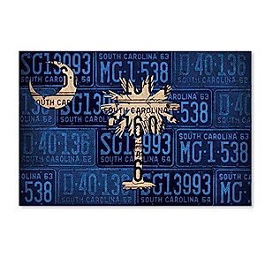 South Carolina State Flag by Design Turnpike, 16x24-Inch Canvas Wall Art
