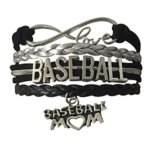 Infinity Collection Baseball Mom Gift, Mom Charm Bracelet- Baseball Jewelry For Moms - Gift for Baseball Player Moms, Baseball Accessories for Women