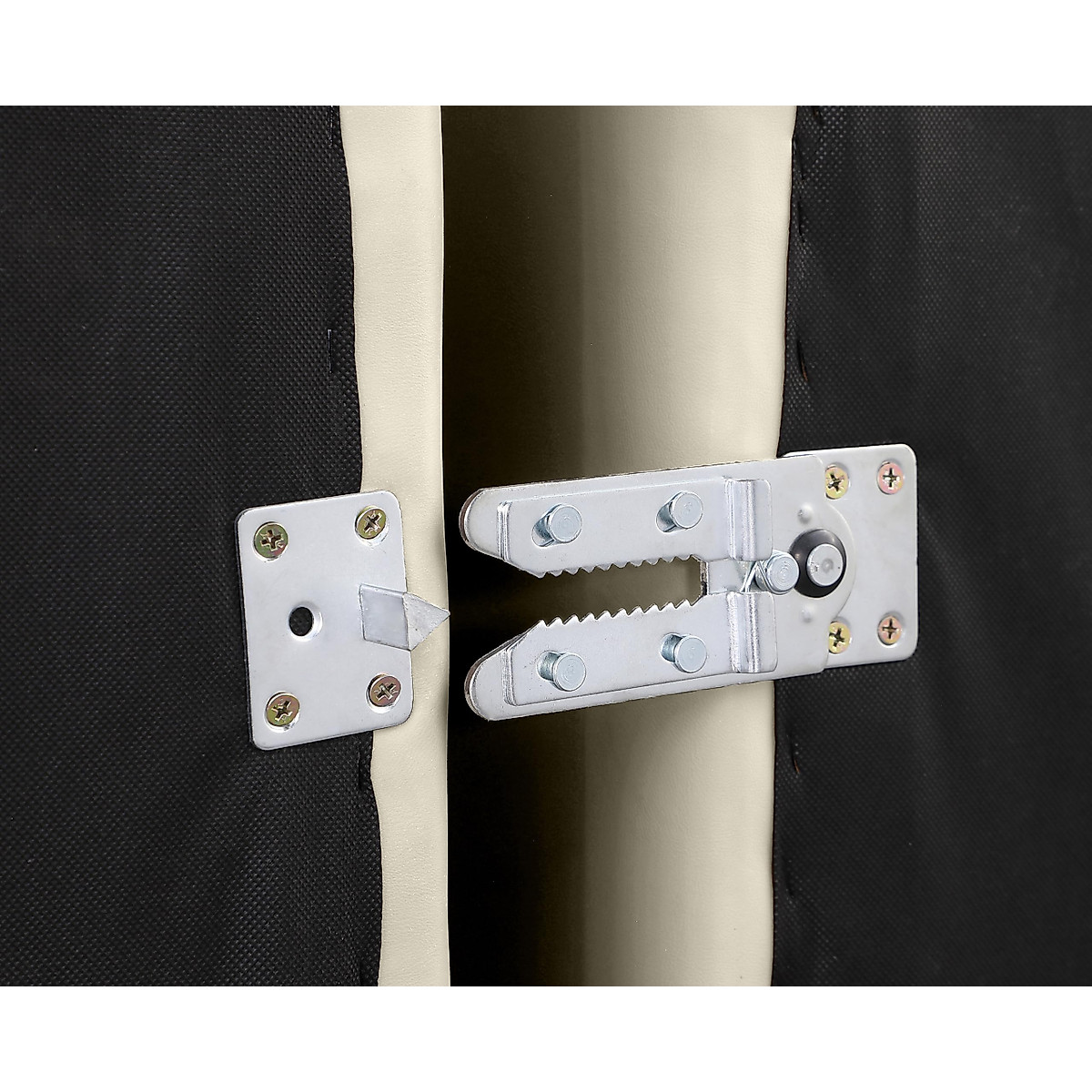 Meridian Furniture 188Cream-Sec6C Comfy Collection Modern | Contemporary Upholstered Modular Sectional, Soft Cream Vegan Leather, Fiber-Filled, 119" W x 79" D x 34.5" H, Cream