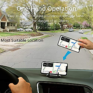 SRUNP Dashboard Phone Holder for Car, Car Phone Mount,Vertical Horizontal 360°Rotate Cell Phone Holder,Compatible with iPhone12/11Pro Max/Xs/X/Xr/8/7,Samsung Galaxy Note Pixel Smartphone