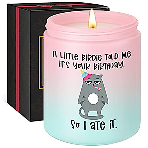 GSPY Scented Candle - Birthday Gifts, Cat Birthday Gifts for Women, Men, Mom, Dad, Best Friend, Daughter, Niece, Sister, Son - 30th 40th 50th 60th 70th 80th Birthday Candle Gifts for Cat Lovers