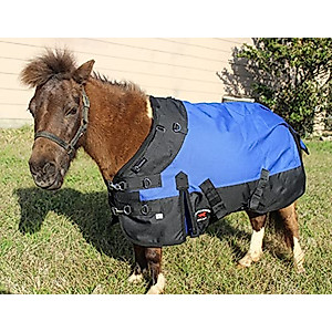 CHALLENGER 54" 1200D Foal Turnout Waterproof Fleece Lined Medium Winter Blanket 519LG07
