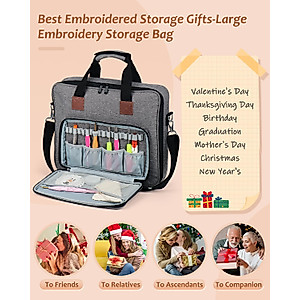 Coopay Hand-held Protective Bag Box for A4 5D DIY Diamond Painting Light Pad, Lots of Pockets & Slots, Waterproof Craft Totes Organizer for Diamond Painting Kit - Ideal Gift for Artists & Beginner