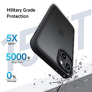 Anqrp Designed for iPhone 13 Mini Case, [Support Wireless Charging] Soft Silicone Slim Anti-Scratch Phone Case for iPhone 13 Mini 5.4 inch, Black