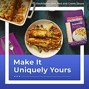 Mahatma Jasmine Rice, 2lb Bag of Rice, Thai, Indian, or Cambodian Fragrant Flavored Rice, Stovetop or Microwave Rice