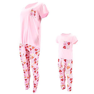 Unique Baby Mommy and Me Valentines Day Heart Cookie Matching Outfits (Md, Pink)