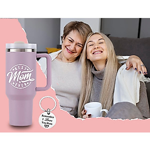CHONG SHENG Best Mom Ever 40OZ Coffee Tumbler - Gifts for Mom from Daughter for Mother's Day, Christmas, Birthday gIfts Idea for Mama